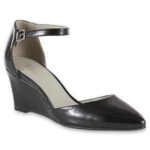 Laura Scott | Shoes | Laura Scott Womens Lucia Wedge Heel Black Sz 1 ...